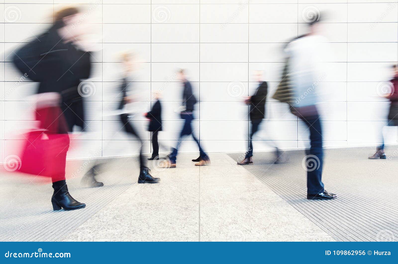 Blurry People Walking