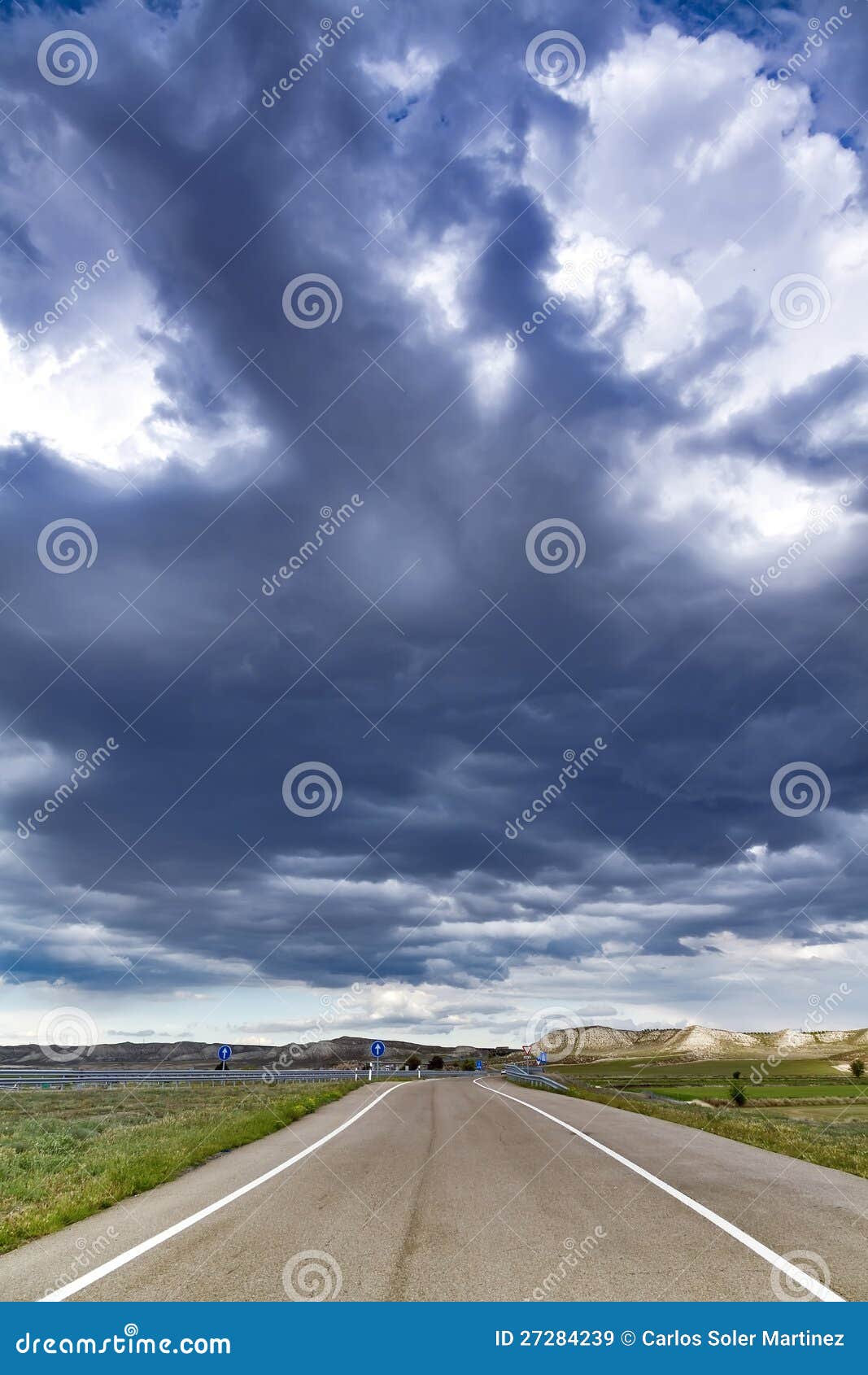 Blurred Asphalt Road with Clouds Stock Image - Image of escape, route ...