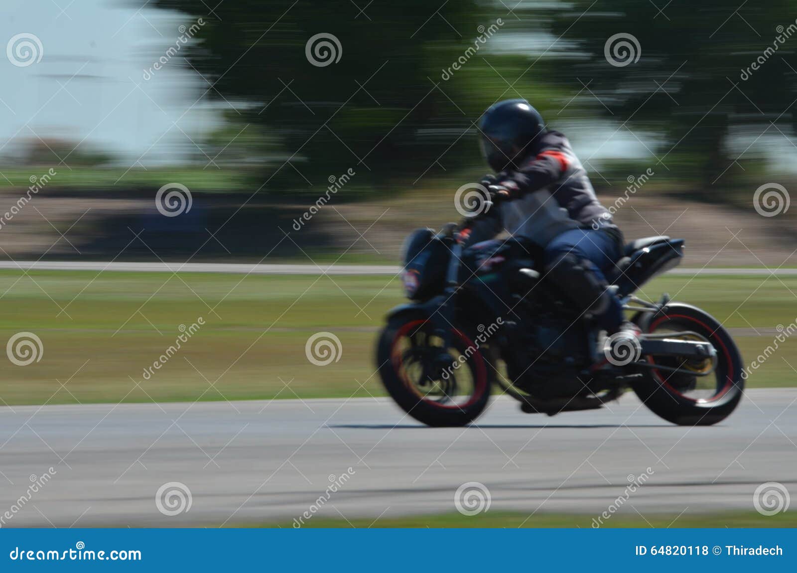 Blurred Athletes Practicing Racing Motorcycles on the Race Track Stock ...