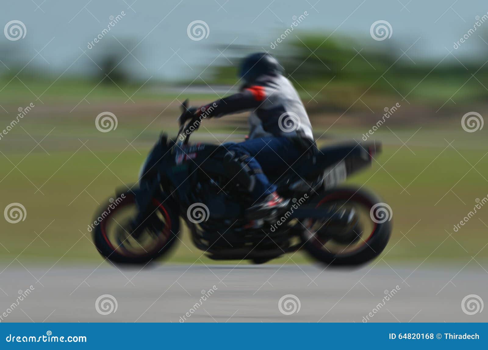 Blurred Athletes Practicing Racing Motorcycles on the Race Track Stock ...