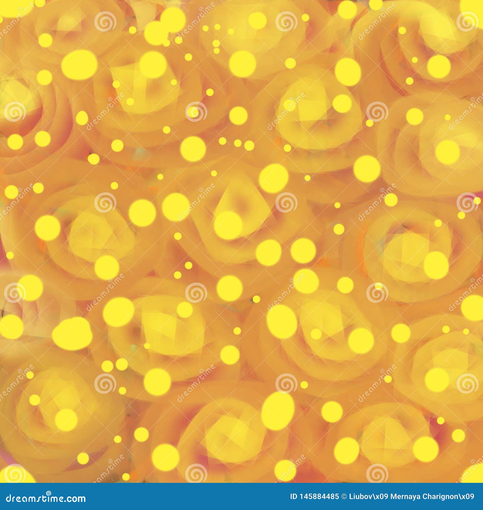 Blurred Backdrop Texture of Yellow Circles, Spots, Light Abstraction ...