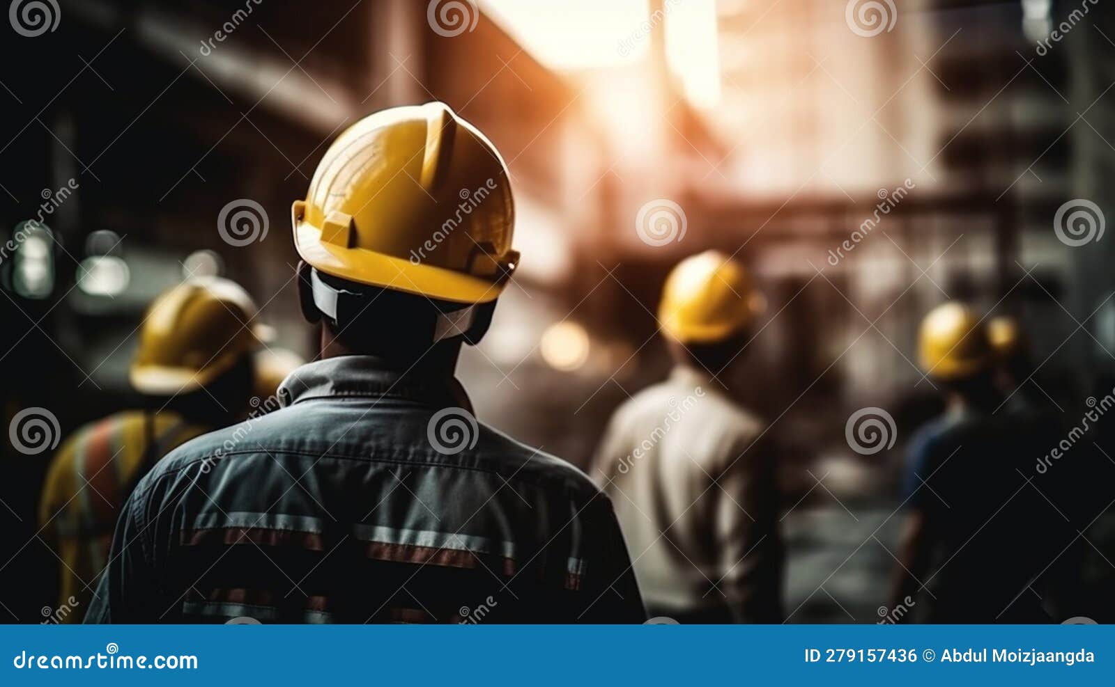 Blurred Background Beauty, Engineer and Construction Team at Work Stock ...