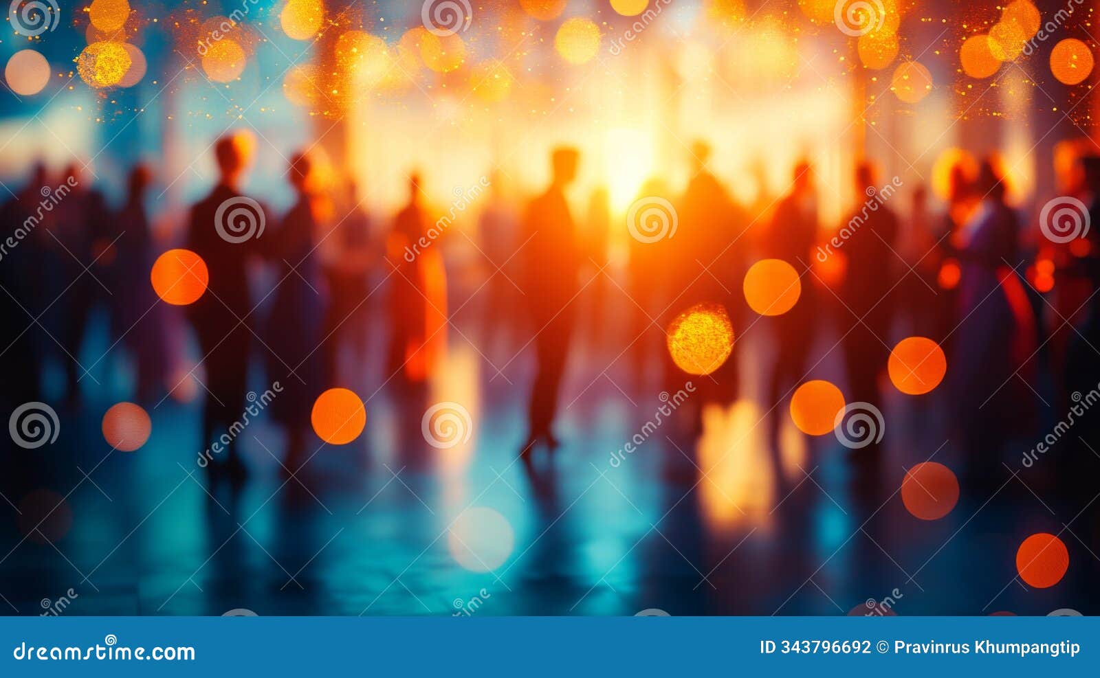 Blurred Background of an Elegant Event with People Dancing and ...