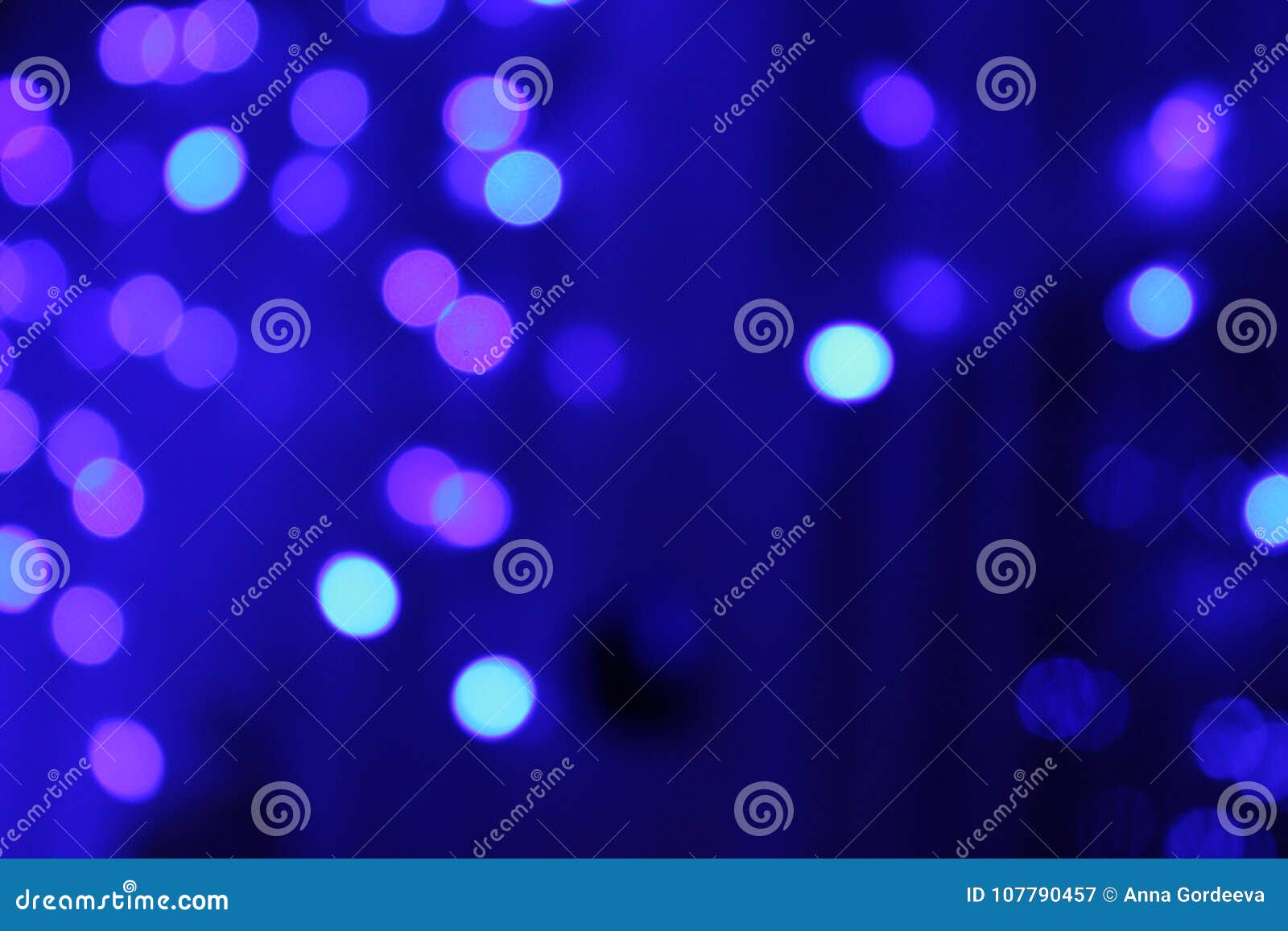 Blurred Background Lights Twinkle Bokeh on Blue Background Stock Image ...