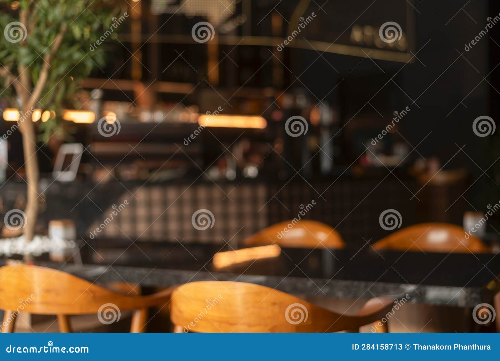 Blurred Background of Modern Coffee Shop Stock Image - Image of decor ...