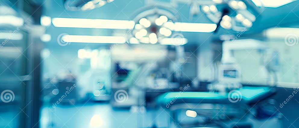 Blurred Background of a Modern Operating Room, Background Stock Photo ...