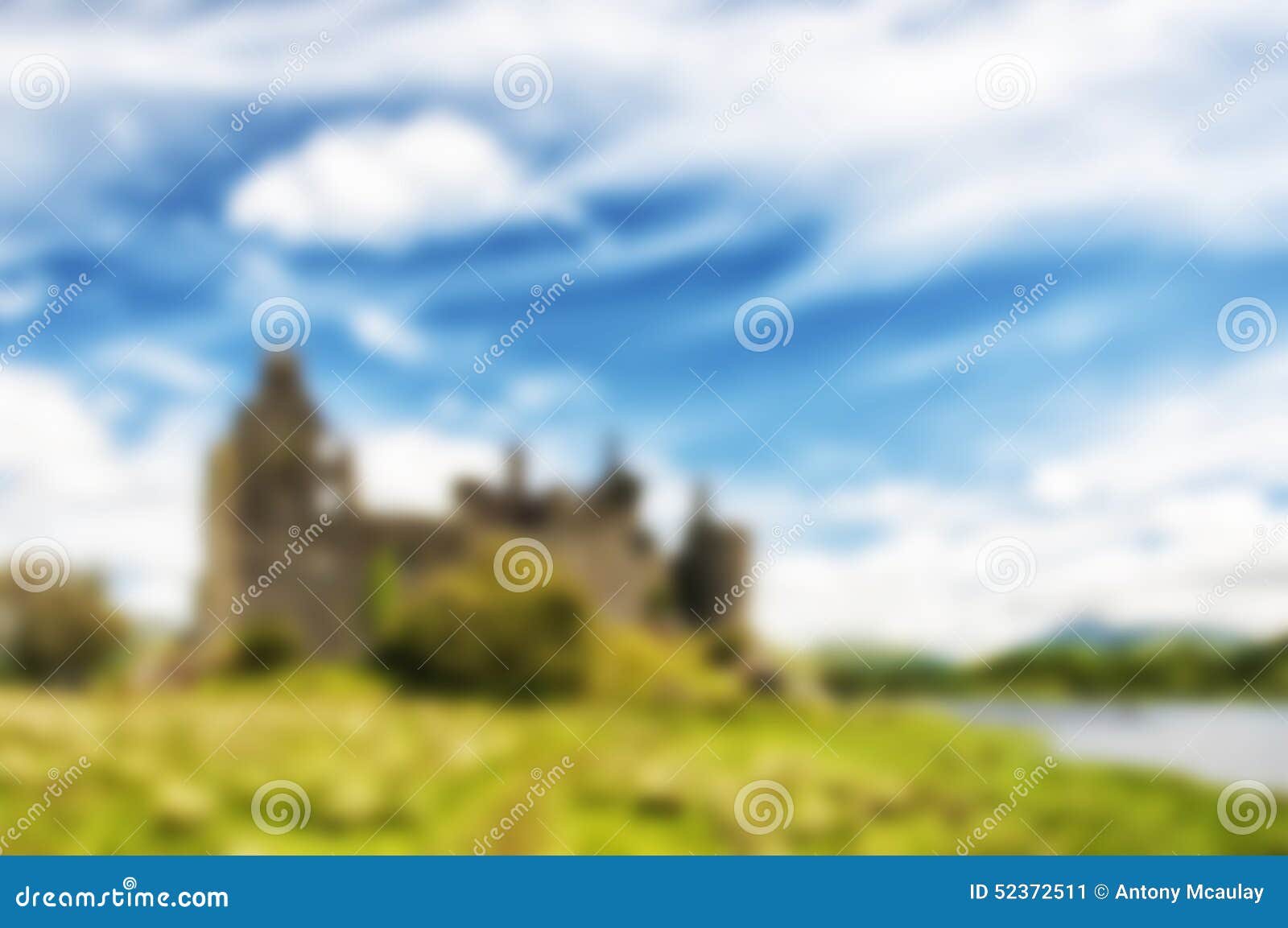 Blurred Background Scottish Ruins Stock Image - Image of bokeh, lens ...