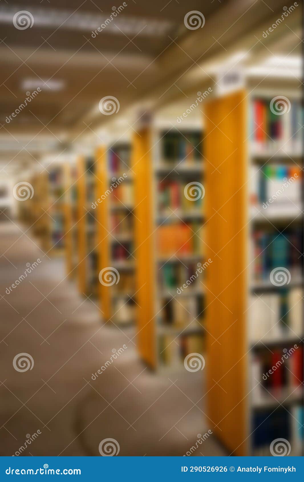 Blurred Background Shelf with Books in Library Stock Photo - Image of ...