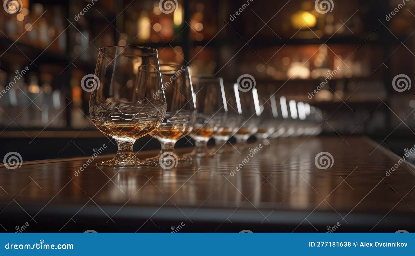 Blurred Bar Counter Background for Invitations and Posters. Stock ...