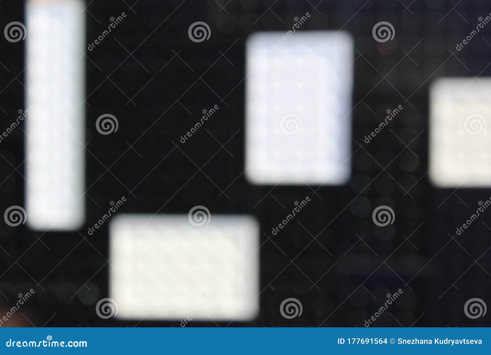 Blurred Black Texture with White Rectangular Inserts Stock Photo ...