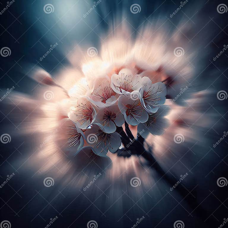 Blurred Bloom a Close Up of a Flower in Motion with a Slow Shutt Stock ...