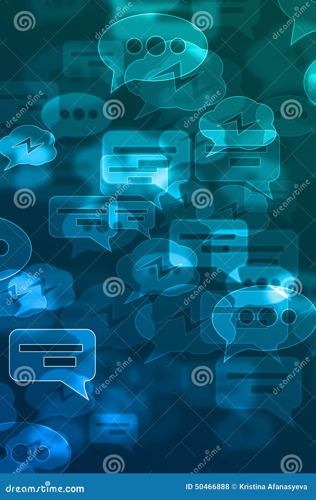 Blurred Blue Chat Defocused Background Stock Illustration ...