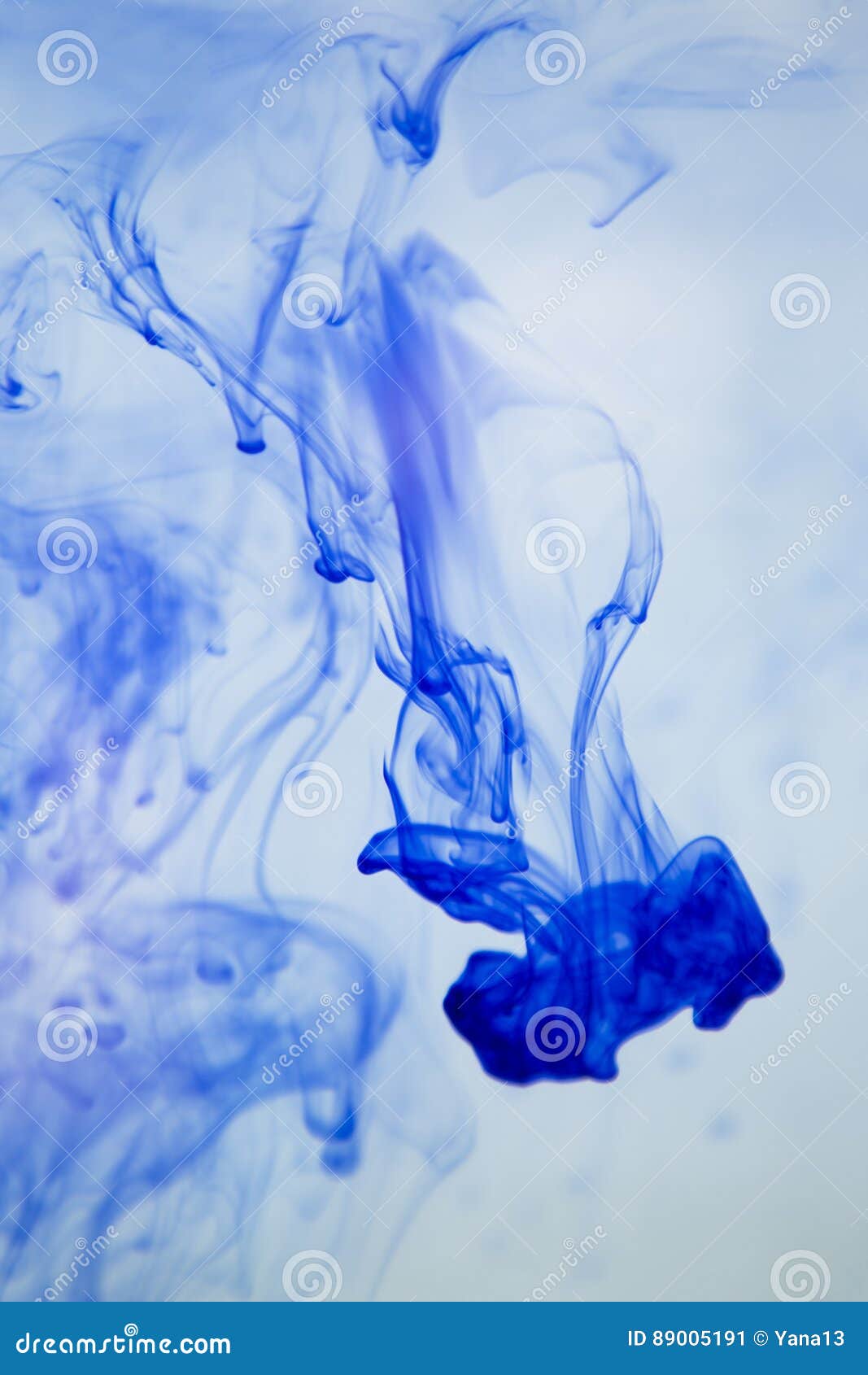 Blurred blue ink in water stock image. Image of orange - 89005191