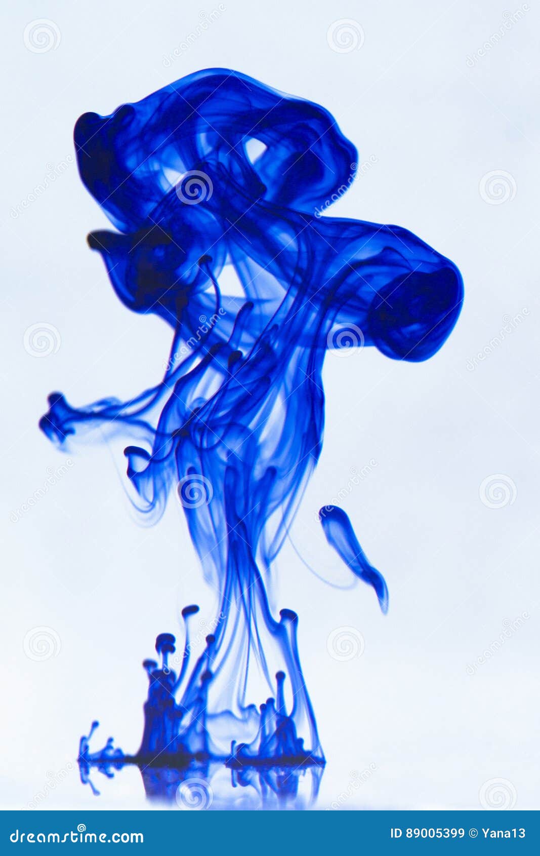 Blurred blue ink in water stock image. Image of dark - 89005399