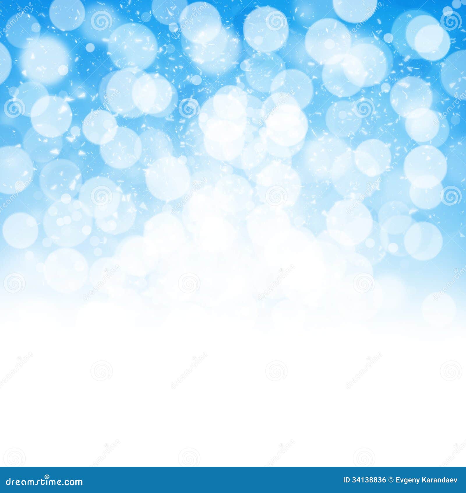 Blurred Bokeh Nature Background with Snow Flakes Stock Illustration ...