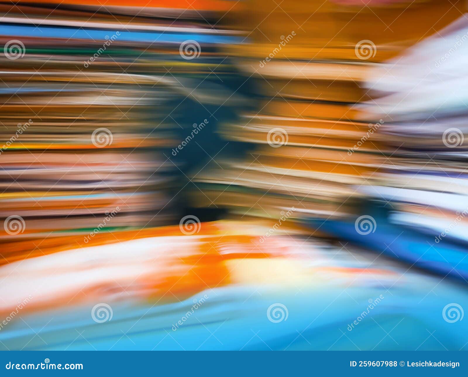 Blurred Books in the Bookshelf at the Public Library Stock Photo ...