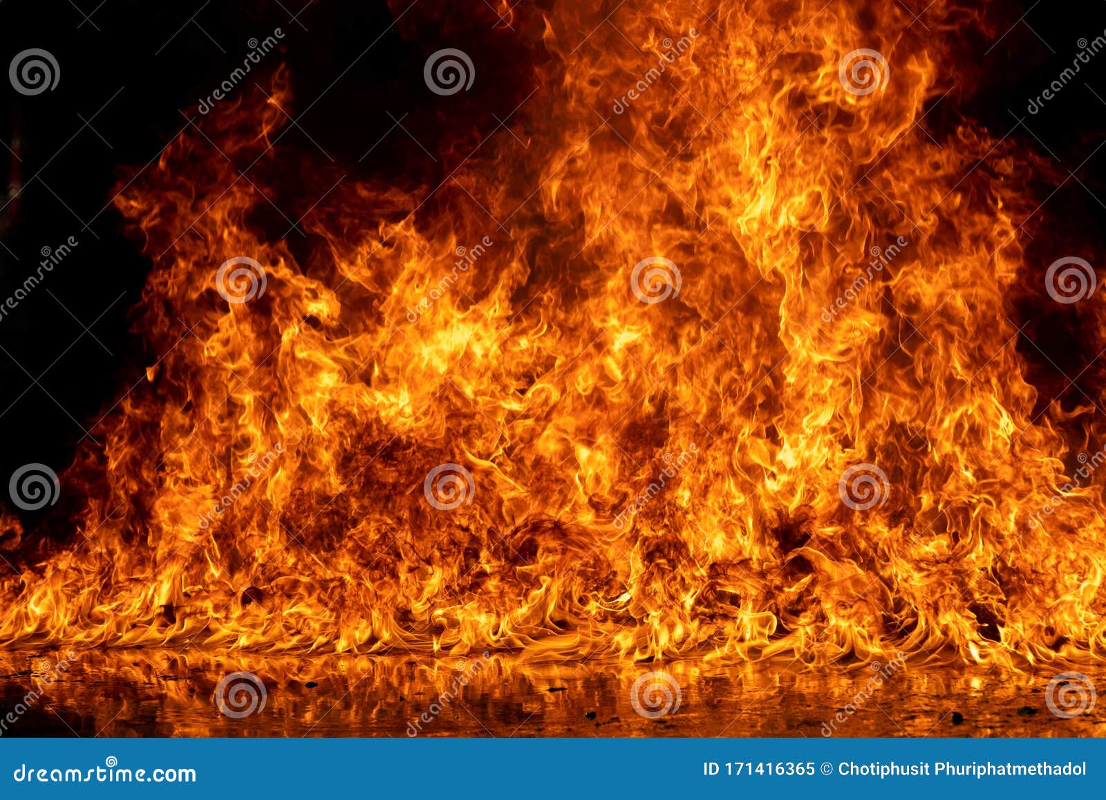 Blurred Bright Red and Orange Firestorm Texture on Black Background ...