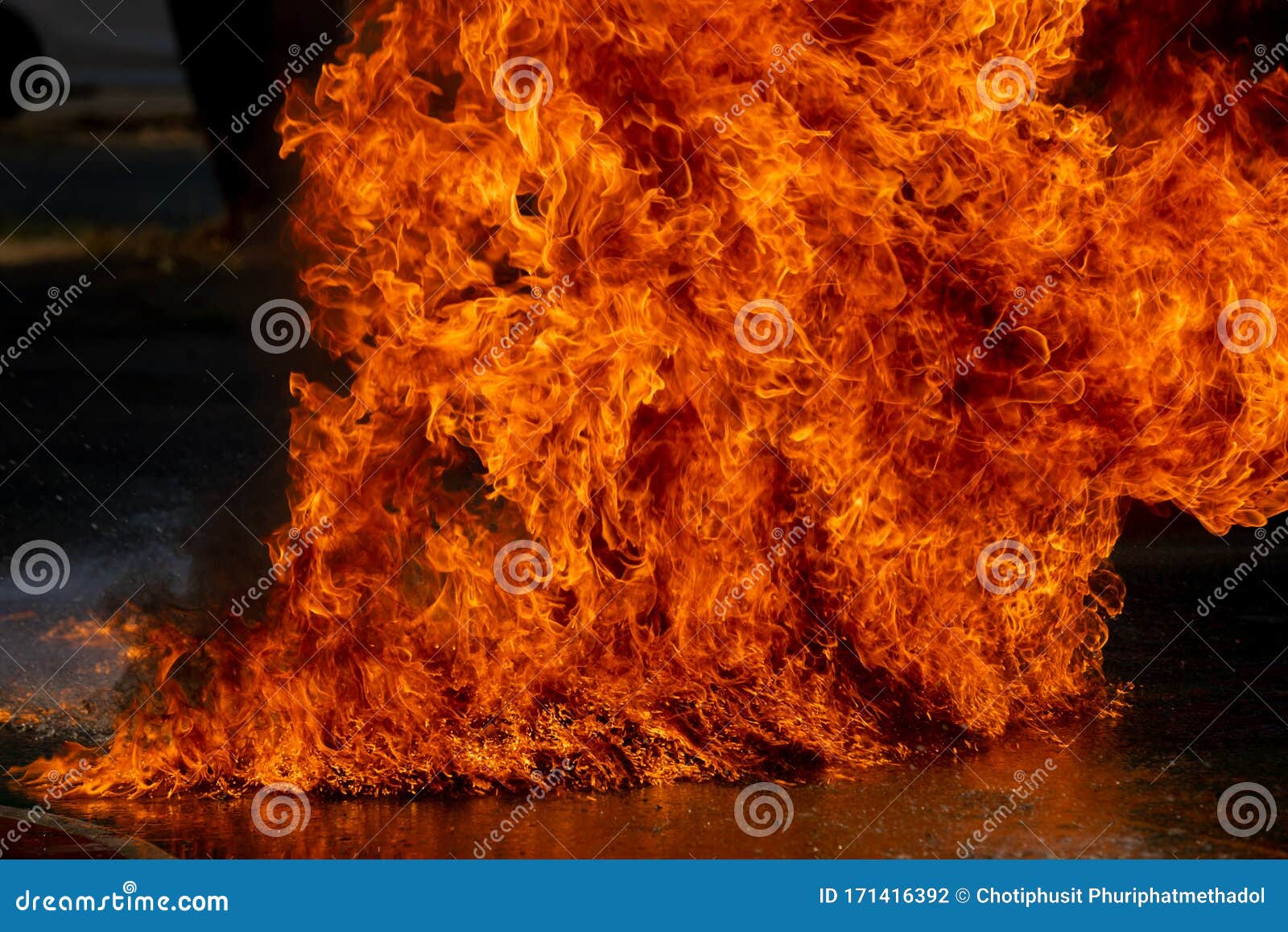 Blurred Bright Red and Orange Firestorm Texture on Black Background ...