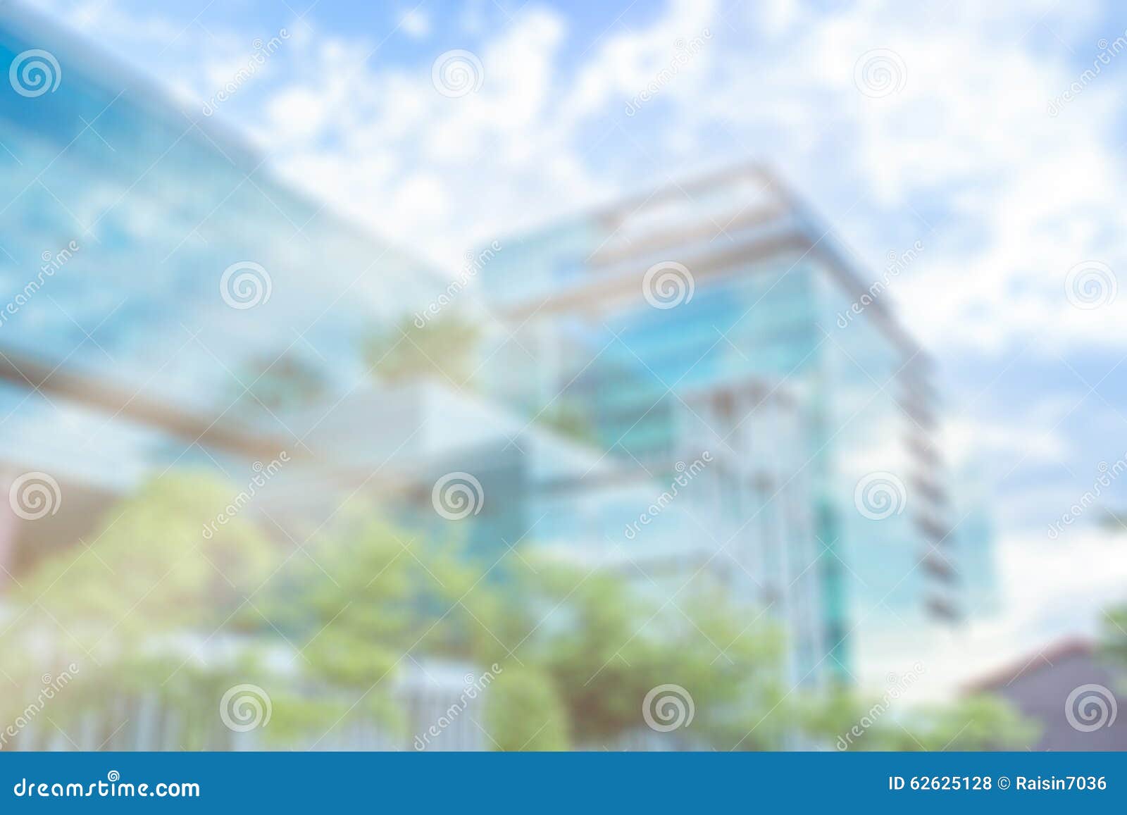 Blurred Building With Light Leak Effect For Background. Stock ...