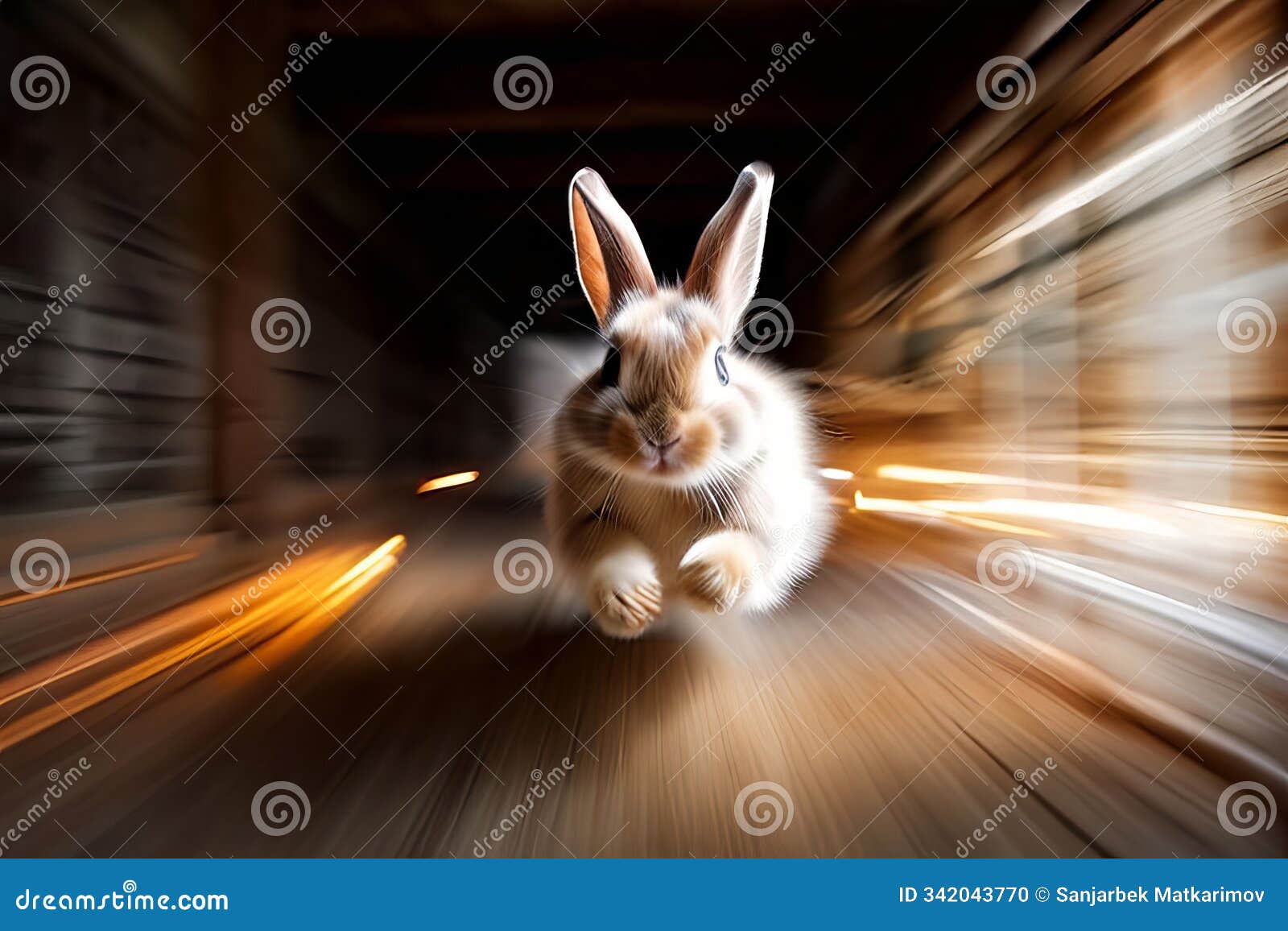 Blurred Bunny Capture a Fast Moving Bunny with a Slow Shutter Sp Stock ...