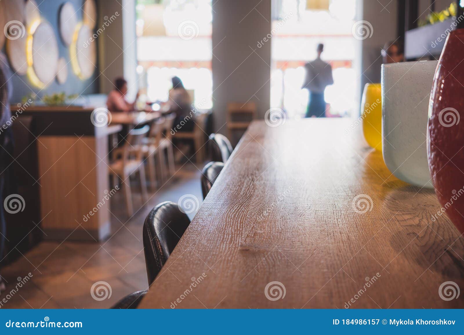 Blurred Cafe Interior Background. Stock Image - Image of design, aroma ...