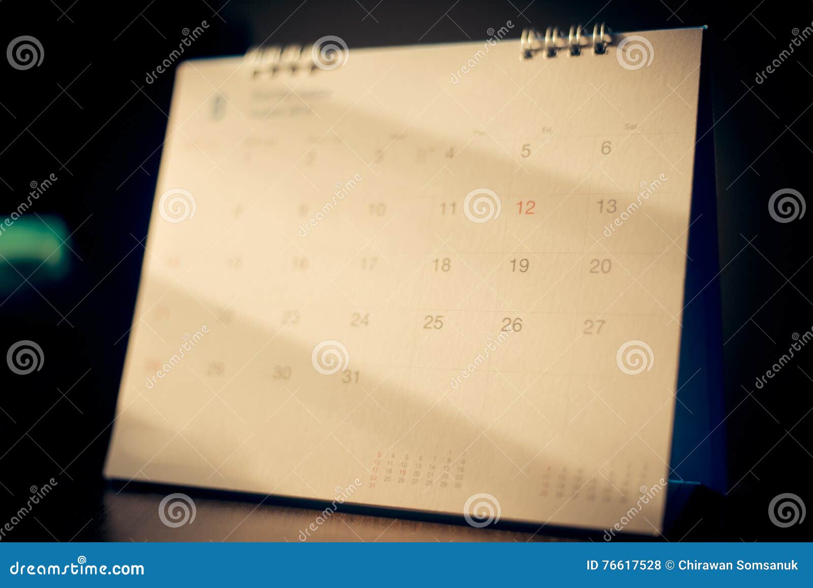 Blurred calendar page stock photo. Image of agenda, schedule - 76617528