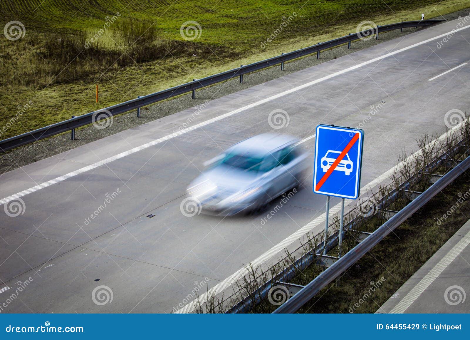 Blurred car on a highway stock image. Image of highway - 64455429