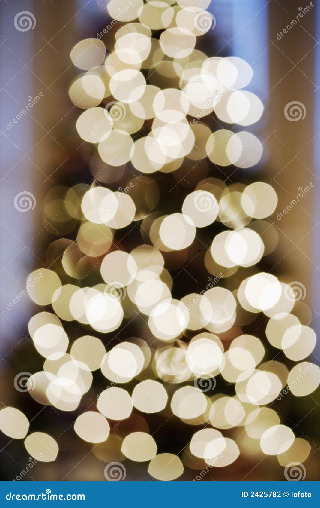 Blurred Christmas lights. stock photo. Image of decoration - 2425782