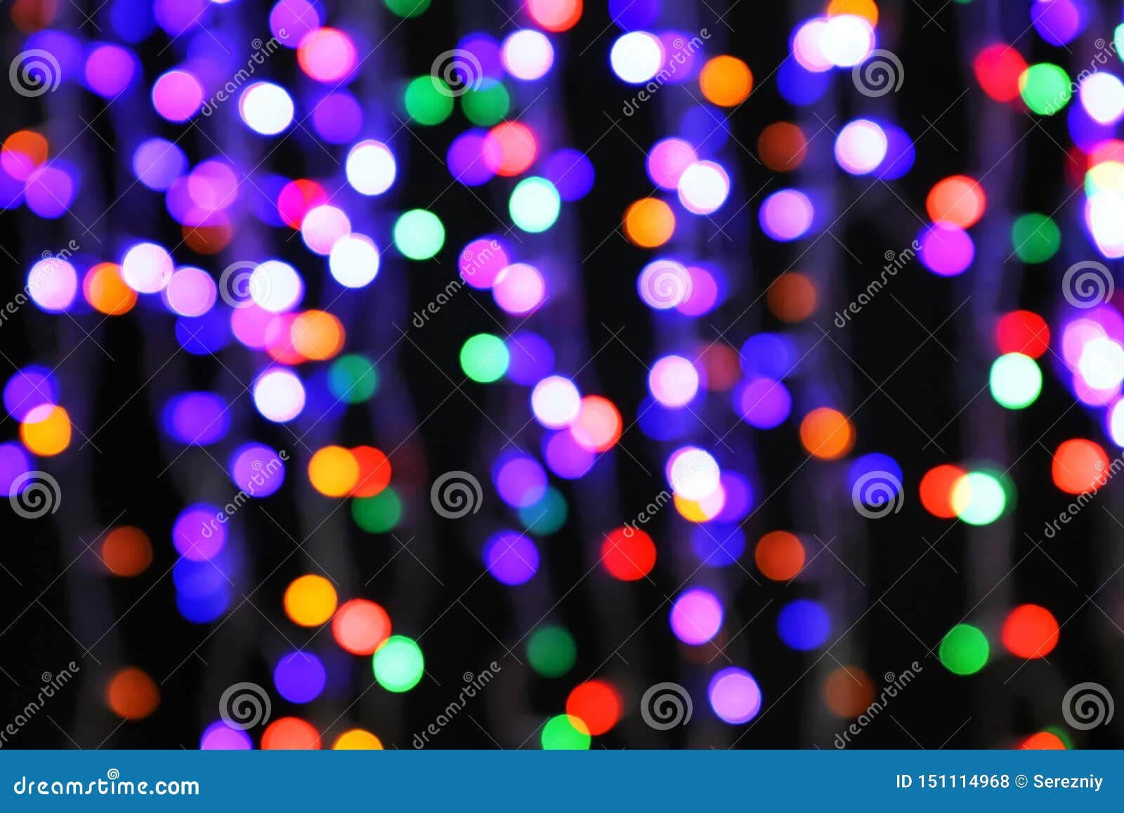 Blurred Christmas Lights on Dark Background Stock Photo - Image of ...