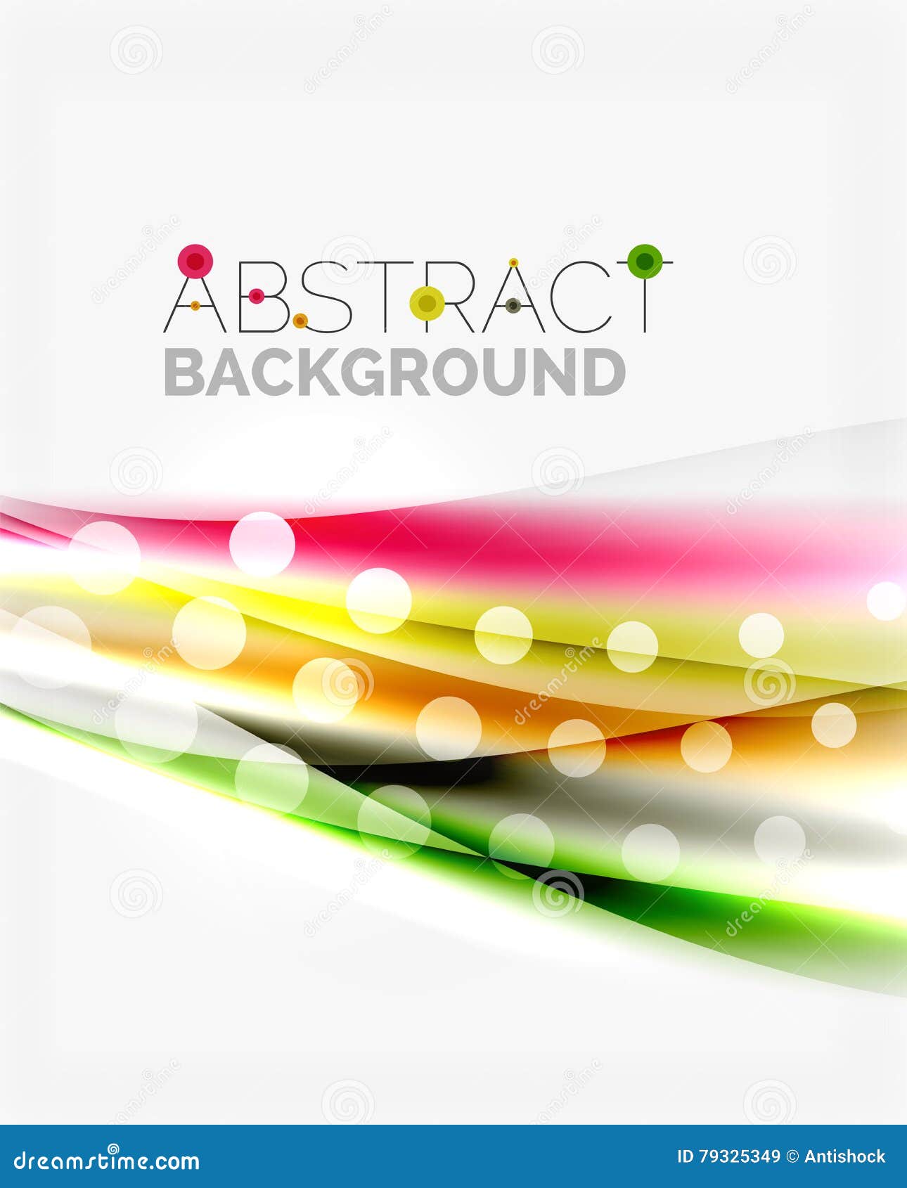 Blurred Color Waves, Lines. Vector Abstract Background Template Stock ...