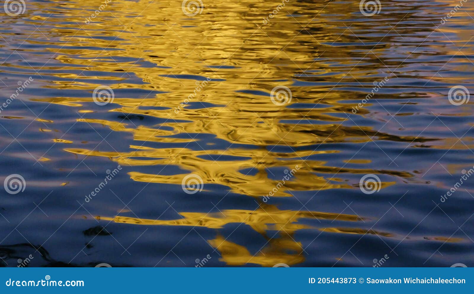 Blurred Colorful Light Reflection on River Surface with Water Waves in ...