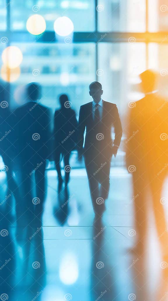Blurred Corporate Setting Symbolizing Teamwork and Professional Collaboration. Stock ...