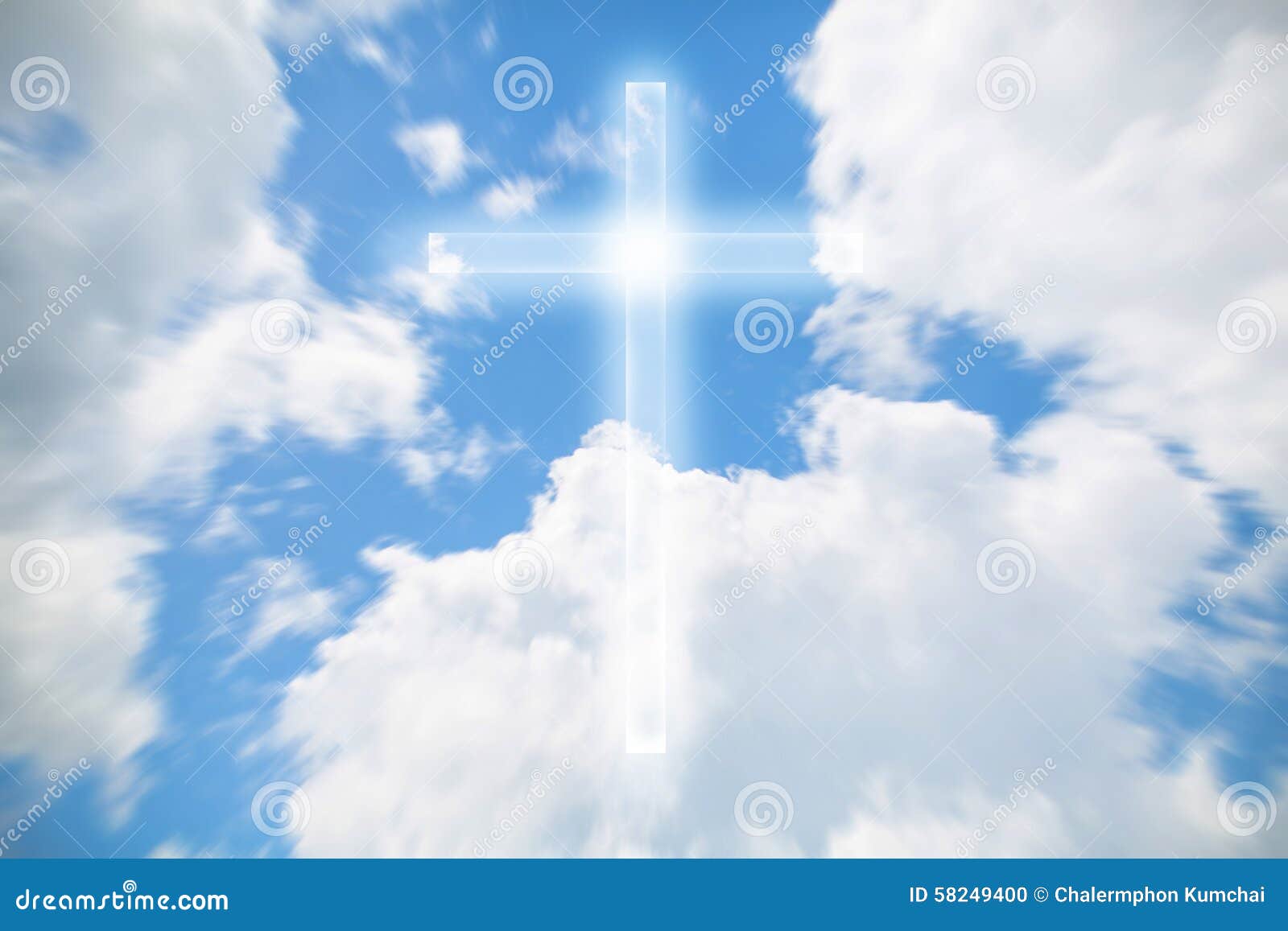 Blurred the Cross in the Sky. Stock Photo - Image of holy, forgiveness ...