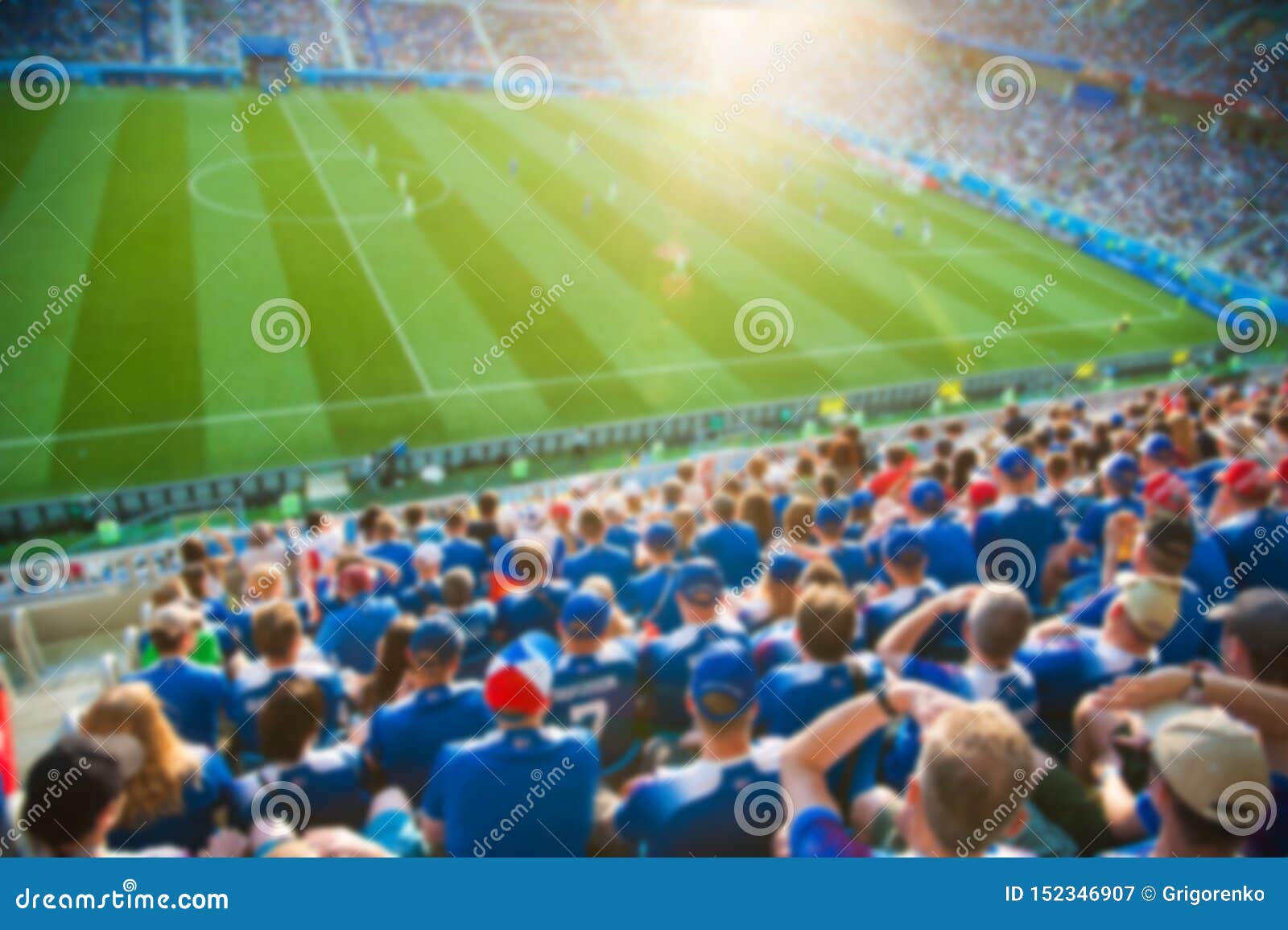Blurred Crowd of Spectators on a Stadium Stock Image - Image of person ...