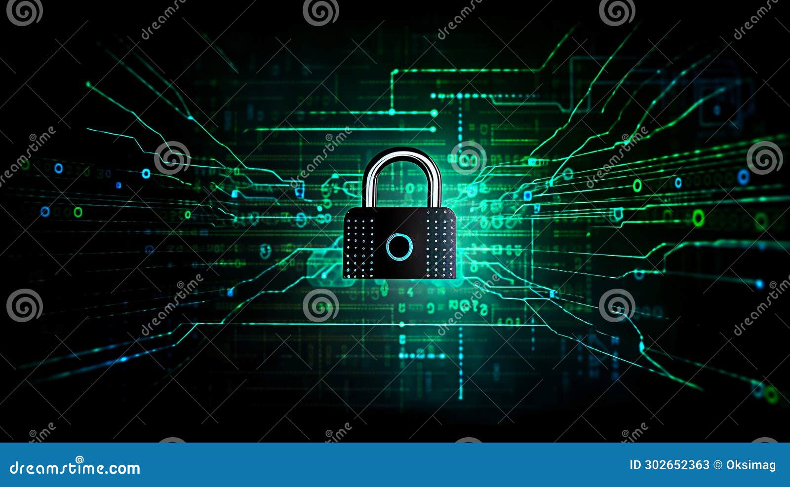 Blurred Cyber Symbols In Violet Cosmos Stock Illustration ...