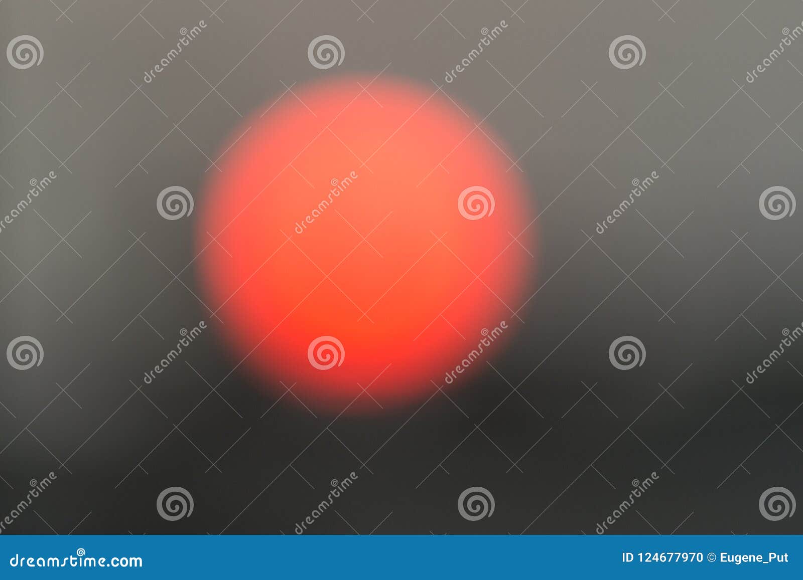 Blurred and Defocused Image of the Sun at Dawn in the City, Abstract ...
