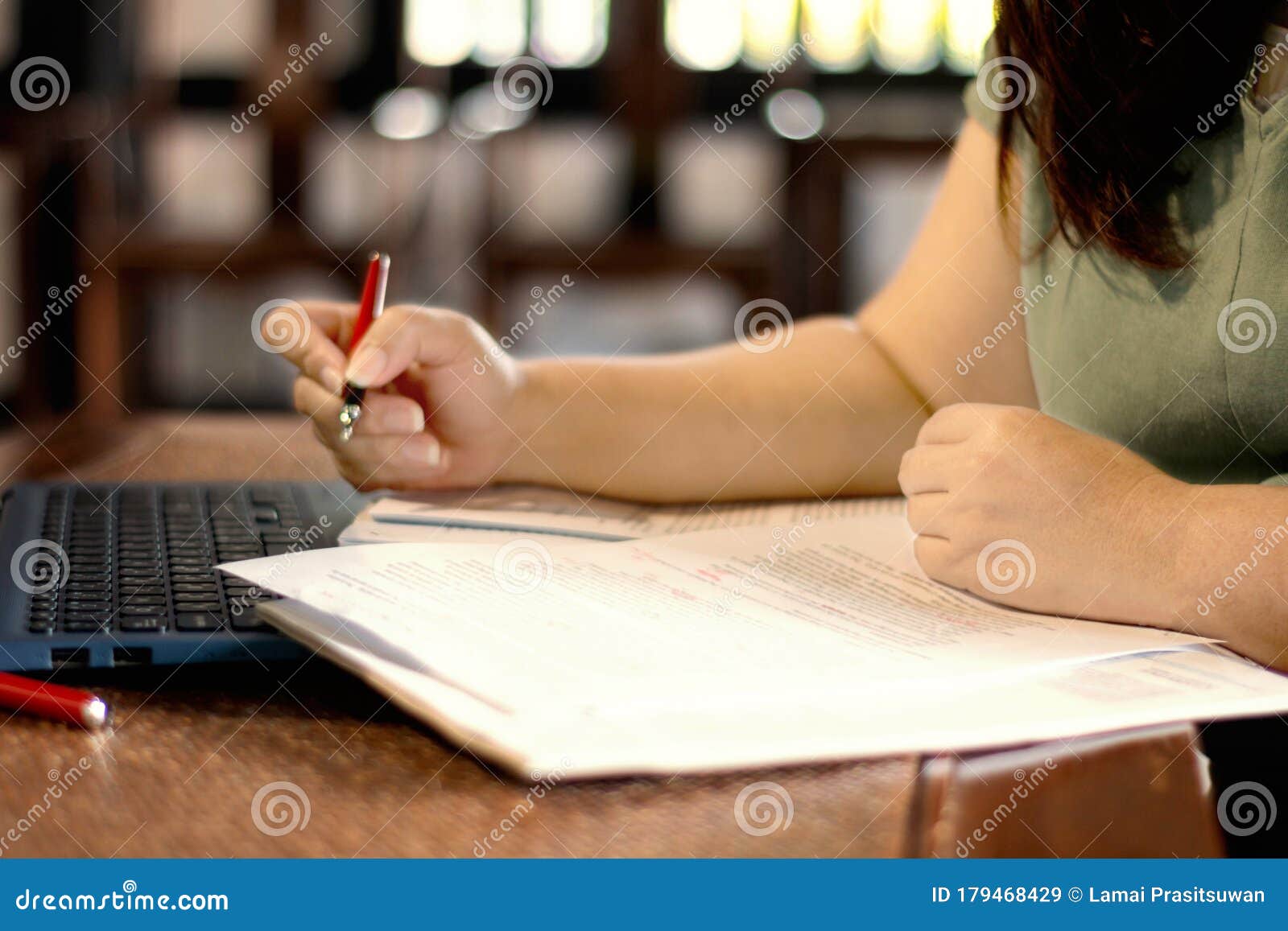 Blurred Document on Table in Office Stock Image - Image of manuscript ...