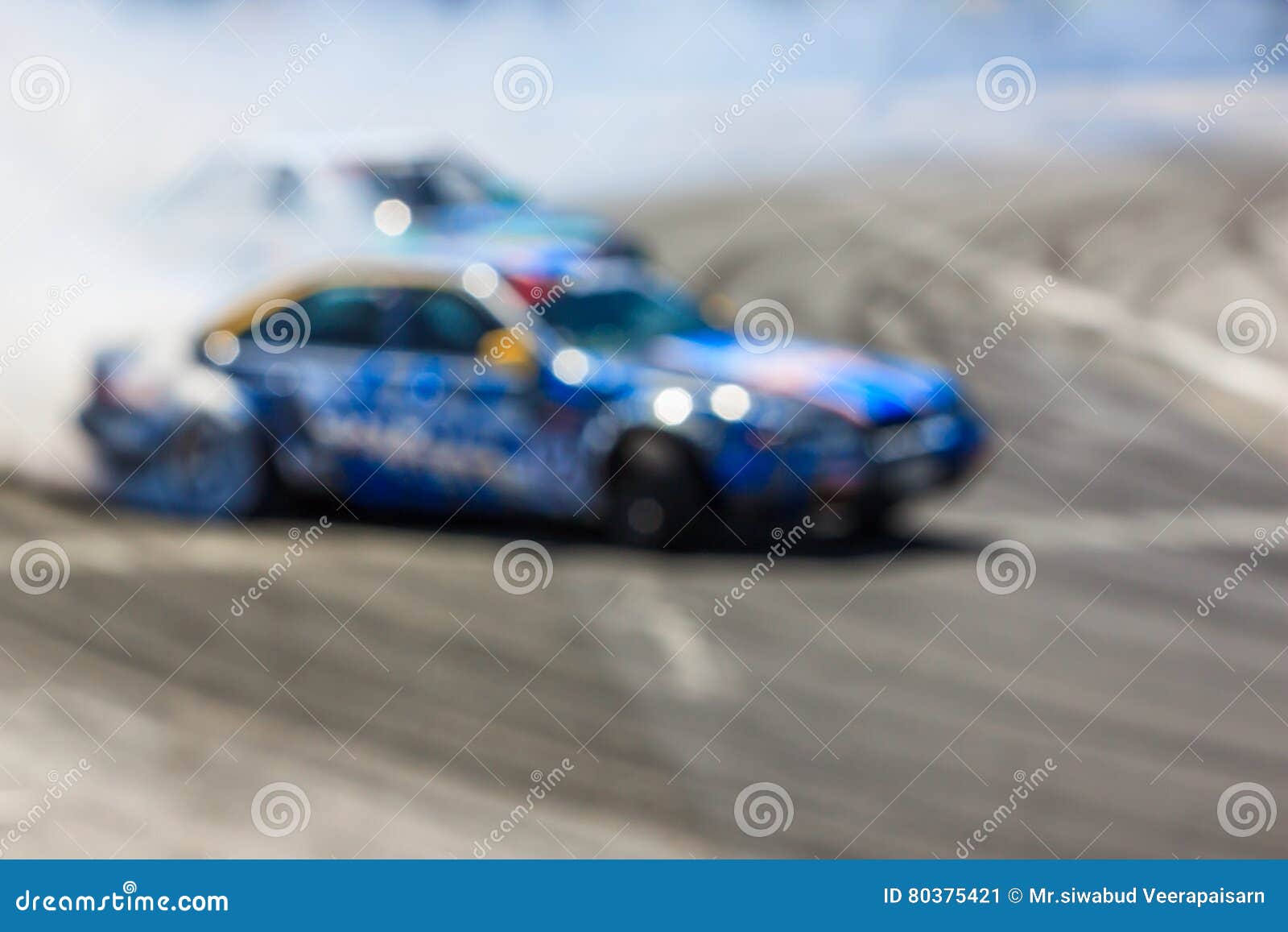Blurred Drifting Car on Track Stock Image - Image of racetrack ...