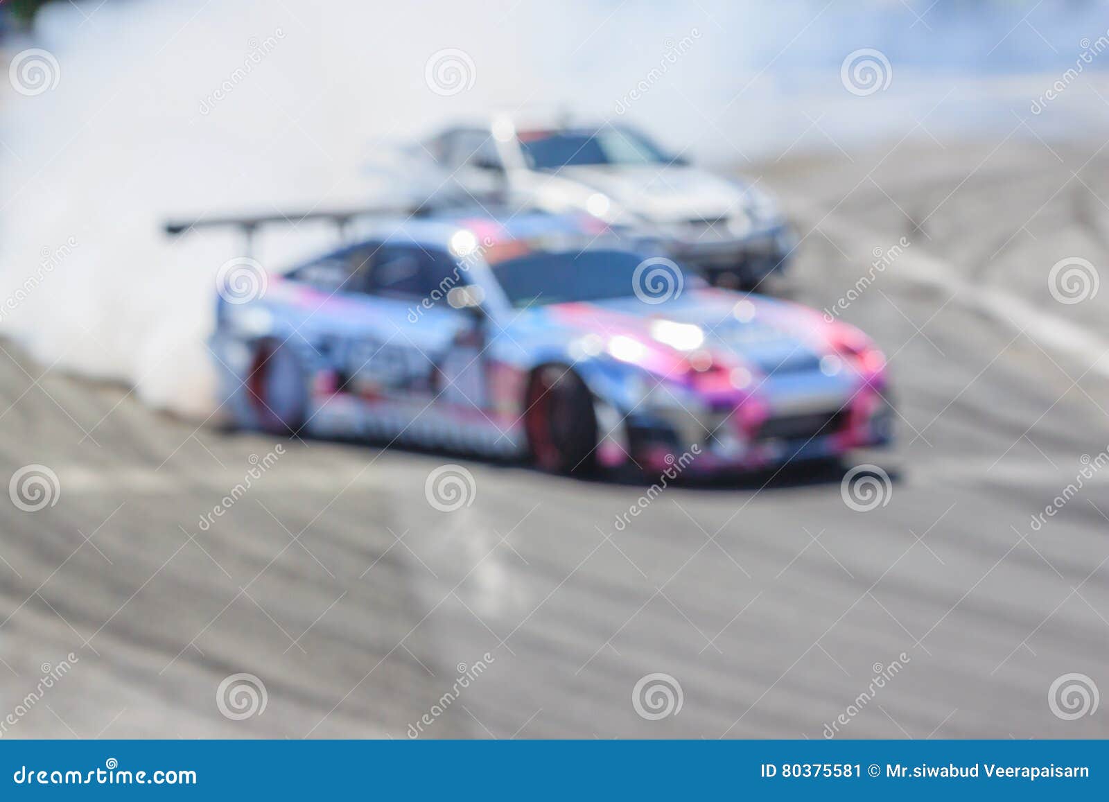 Blurred Drifting Car on Track Stock Image - Image of circuit, racetrack ...