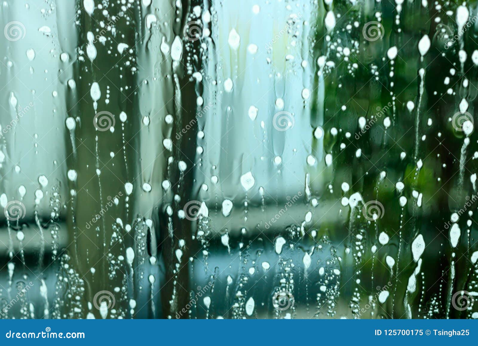 Blurred of Drops of Rain on Glass. Stock Image - Image of raindrop ...