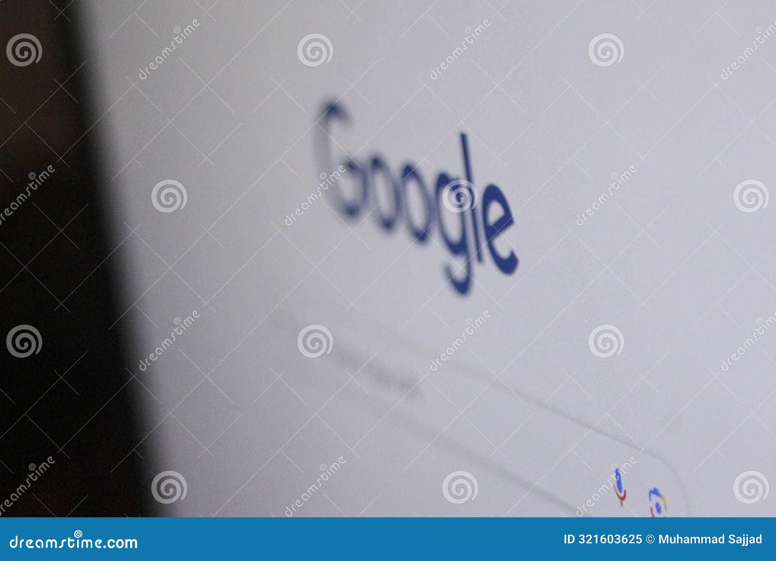 Blurred Google Search Screen on a Digital Device Editorial Image ...