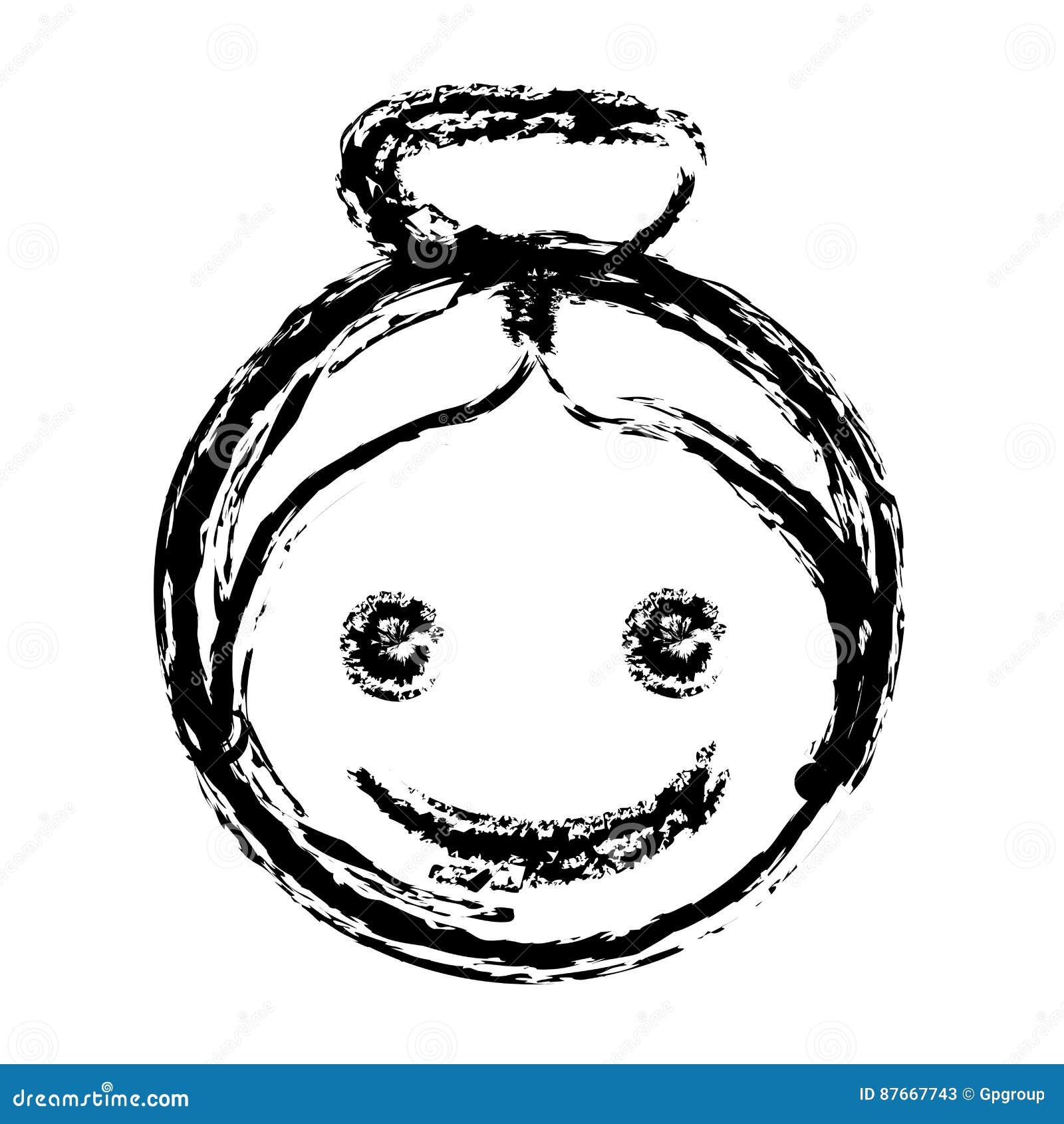 Blurred Hand Drawing Contour Caricature Respiratory System With ...