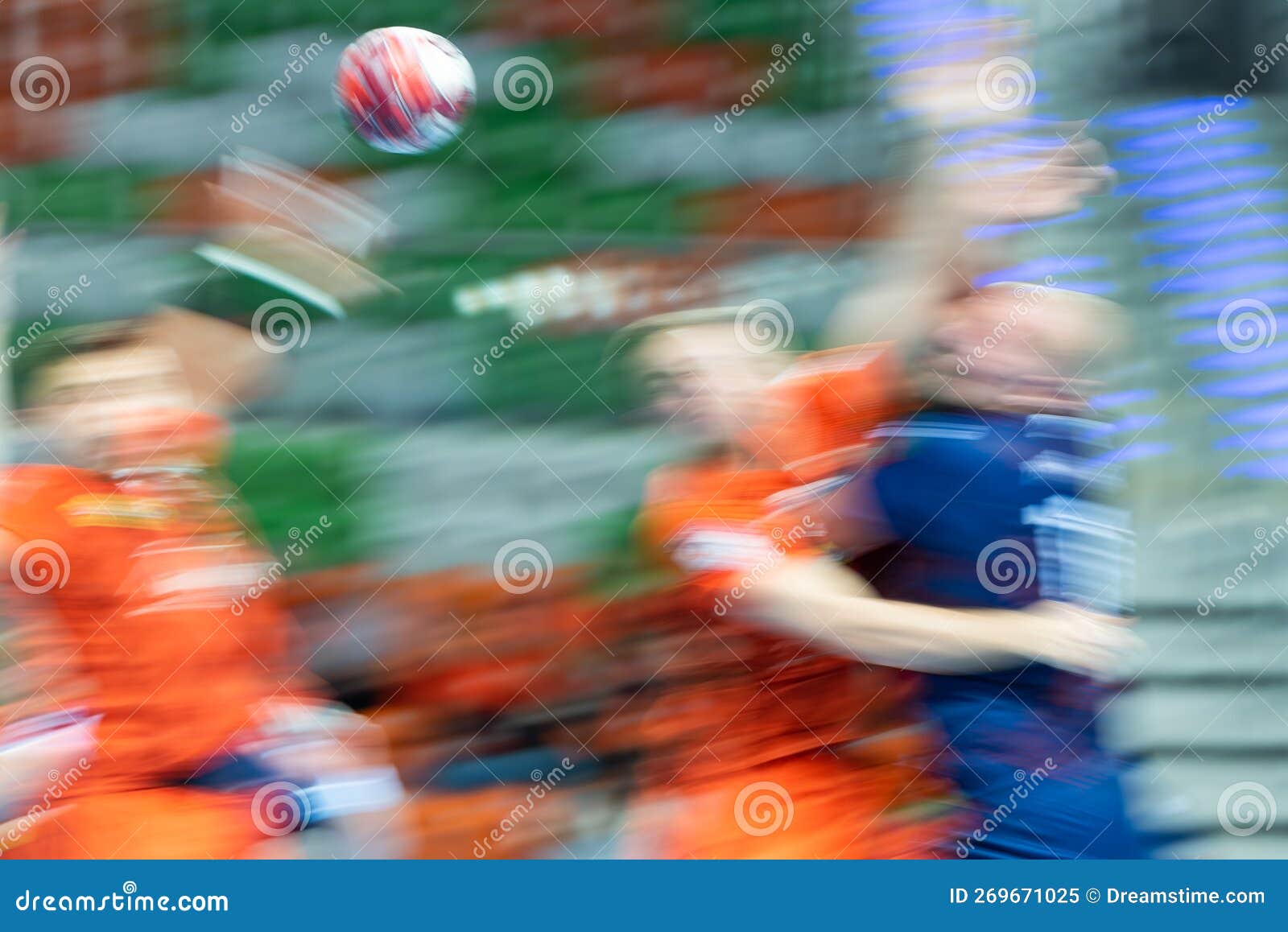 Blurred Handball Players Struggling Stock Image - Image of athlete ...