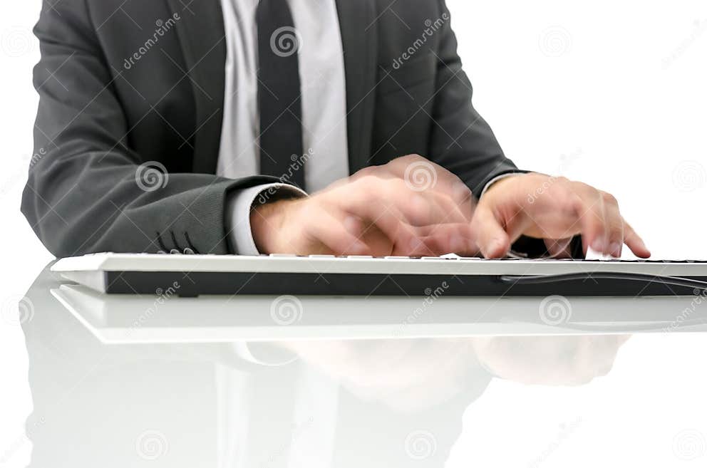 Blurred hands typing stock photo. Image of desk, internet - 32943232