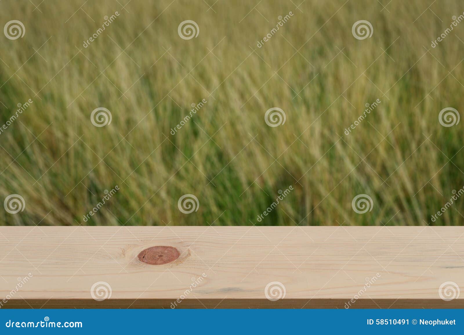 Blurred Heather Background with Empty Wooden Stock Image - Image of ...