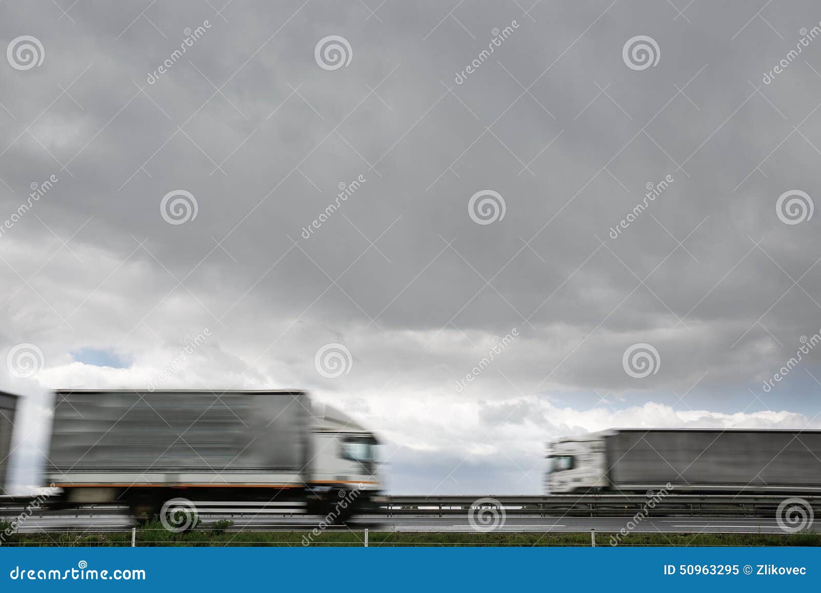 Blurred Heavy Trucks on Highway Stock Image - Image of haul ...