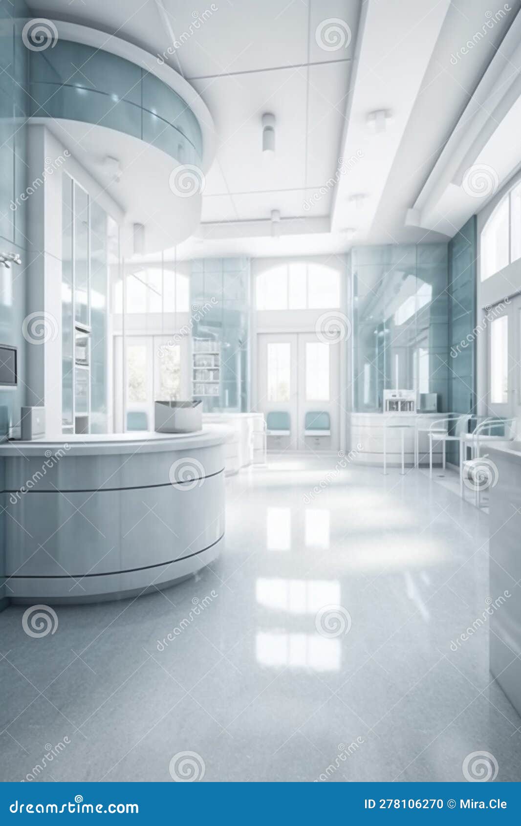 Blurred Hospital or Clinic Backdrop, Created with Generative AI Stock ...