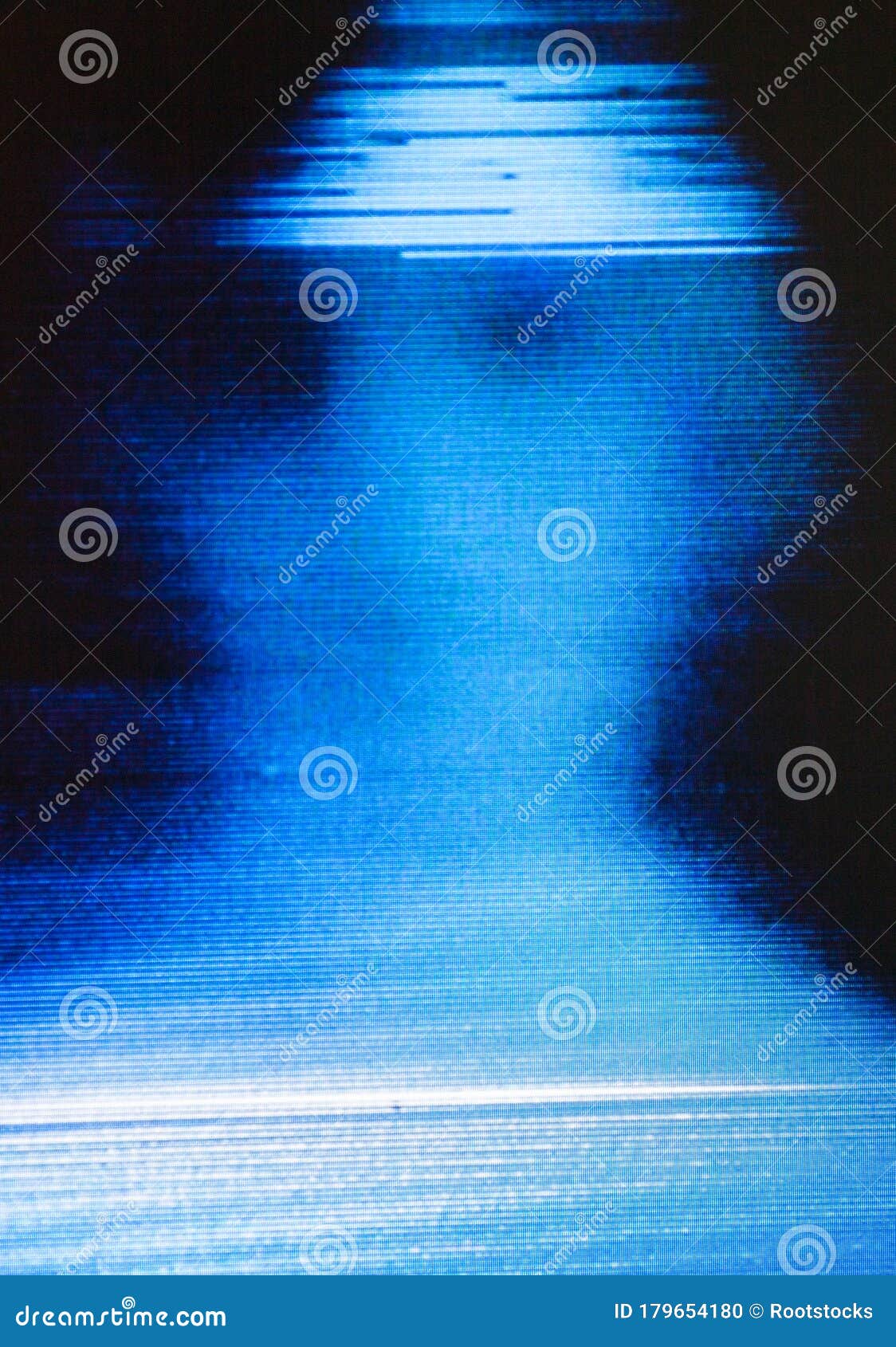 Blurred Human Silhouette on the Screen. Glitch Stock Photo - Image of ...