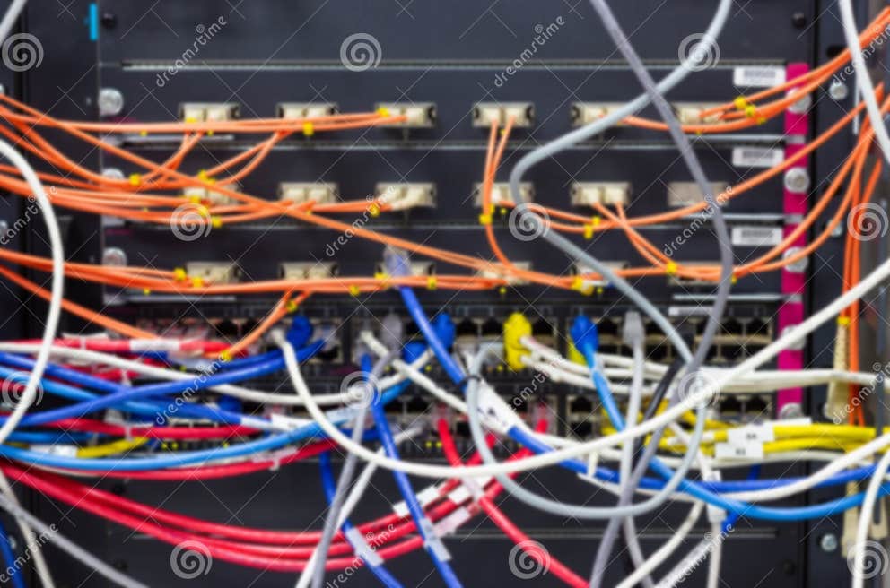 Blurred Image Cable Management Inserver Room a Bad Case of Cable ...