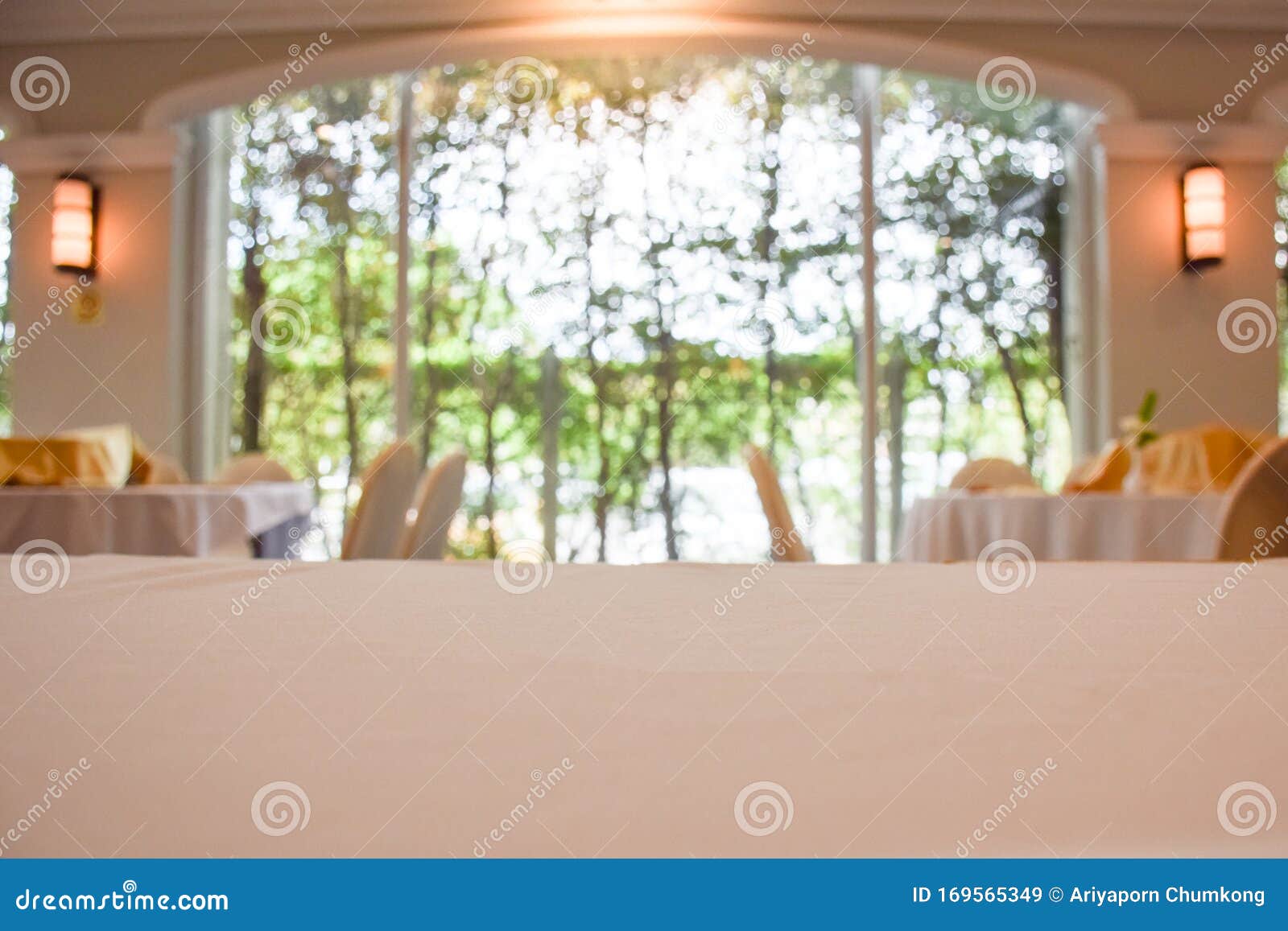 Blurred Image of Empty Banquet Hall Stock Image - Image of hotel ...
